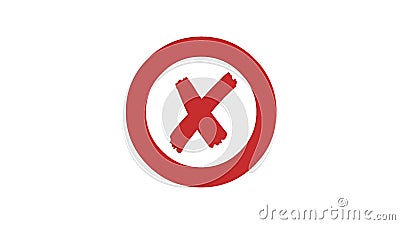 Wrong Marks, Cross Marks, Rejected, Disapproved, No, False, Not Ok ...