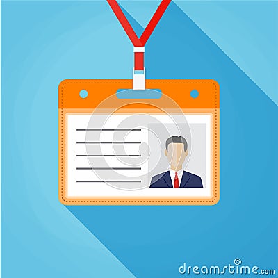 Flat Design Name Tag Badge Template Stock Vector - Image: 66465694