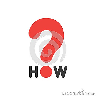 Flat Design Style Vector Concept Of How Text With Question Mark ...