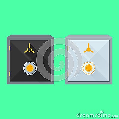 Flat Illustration Of Safes | CartoonDealer.com #42478288