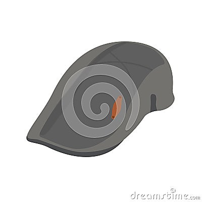 Flat Peaky Scally Cap Isolated On White Background Vector Illustration ...