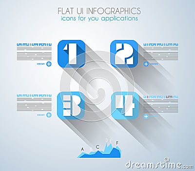 Flat UI Design Concepts For Unique Infographics Stock Image ...