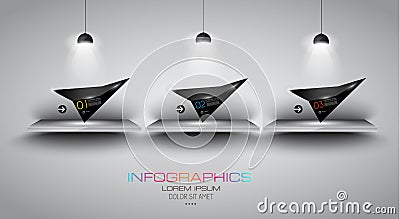 Flat UI Design Concepts For Unique Infographics Cartoon Vector ...