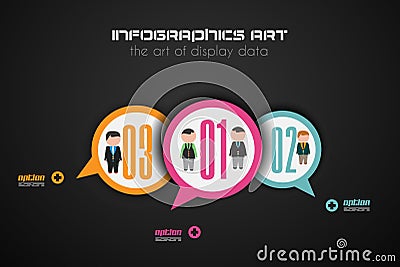 Flat UI Design Concepts For Unique Infographics Vector Illustration ...