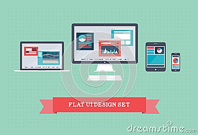 Flat User Interface Design Set Stock Images - Image: 31740864
