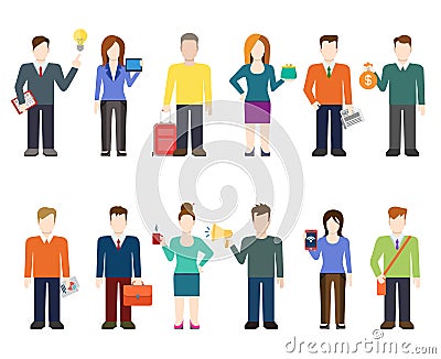 Flat Vector Modern People Icons, Professional Worker, Lifestyle Stock ...