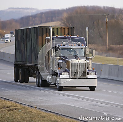 Flatbed Semi Truck Royalty Free Stock Images - Image: 516249