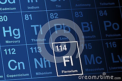 Flerovium On Periodic Table Of The Elements, With Element Symbol Fl ...
