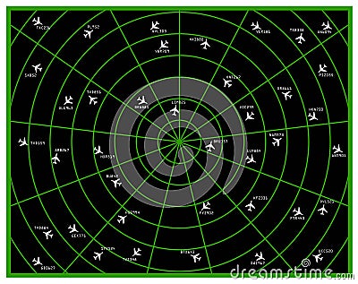 Flight Radar Stock Illustration - Image: 85091968