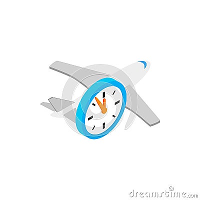 Flight Time 3d Isometric Icon Cartoon Vector | CartoonDealer.com #79698001