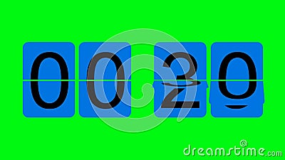 Flip Clock Countdown - Green Screen Effect Stock Footage - Video of ...