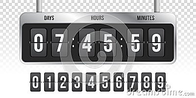 Flip Countdown Clock Vector Timer Counter | CartoonDealer.com #123249606