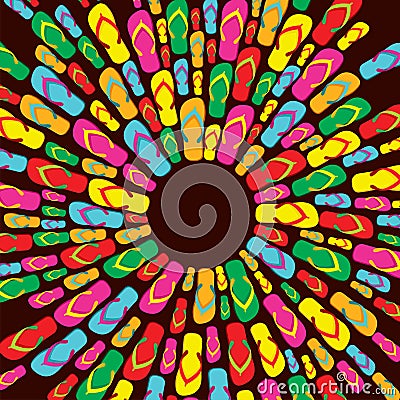 Flip Flops Summer Splash Background Vector Illustration | CartoonDealer ...