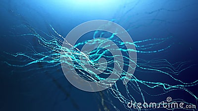Floating Abstract Particles Underwater. Seamless Looping Full Hd ...