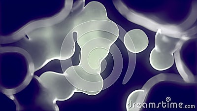 Floating Glowing Blobs Shiny Background 3d Rendering Loop Animation HD Stock Footage - Video of ...