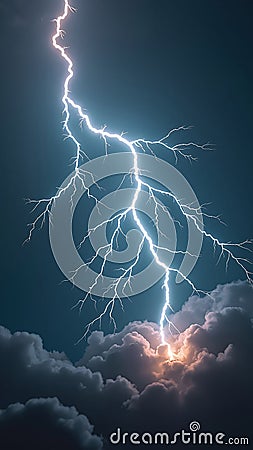 Floating Glowing Orbs Of Lightning Hovering In Night Sky Royalty-Free ...