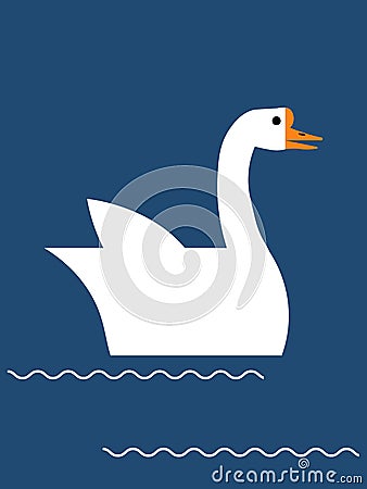Floating Goose On A Blue Background Stock Photography | CartoonDealer ...