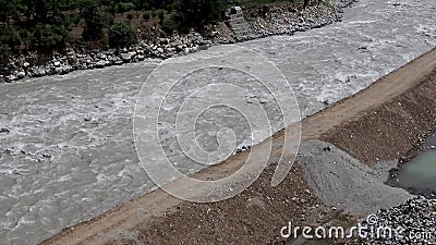 Flooding in River after Heavy Rain in the Valley Stock Footage - Video ...