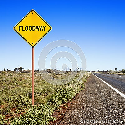 Floodway Sign Australia Stock Image | CartoonDealer.com #4414027