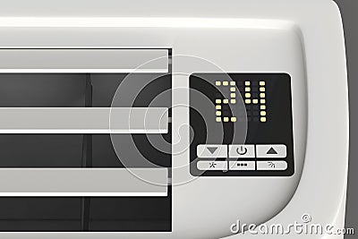 Floor Or Ceiling Mounted Air Conditioner Control Panel Royalty-Free ...