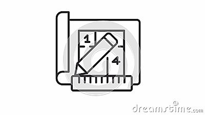 Floor Plan Linear Animation Stock Video - Video of sale, construct ...