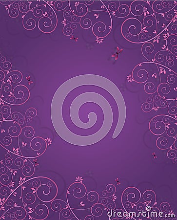 Floral Corner Design - Purple Royalty Free Stock Image - Image: 25480636