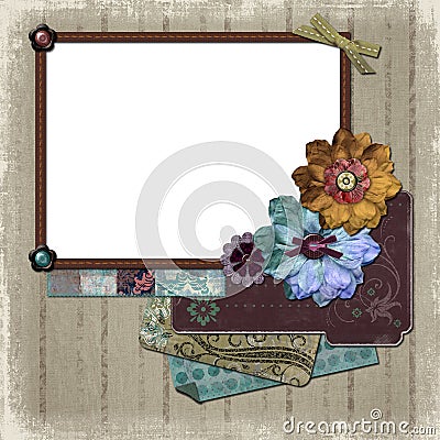 Floral Country Photo Frame Royalty Free Stock Images - Image: 3492429
