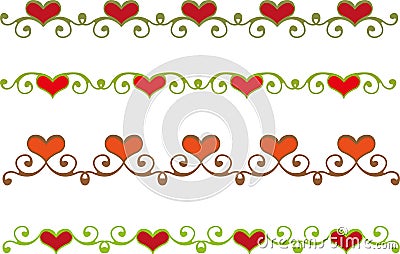 Floral Heart Border Cartoon Vector | CartoonDealer.com #57261897