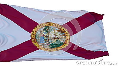 Florida Flag Isolated Realistic Animation. Seamless Loop, 4K Stock ...