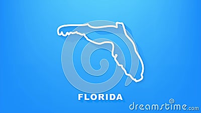 Florida State Map Outline Animation. Motion Graphics. Stock Footage ...