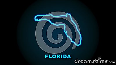Florida State Map Outline Animation. Motion Graphics. Stock Video ...