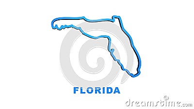 Florida State Map Outline Animation. Motion Graphics. Stock Footage ...