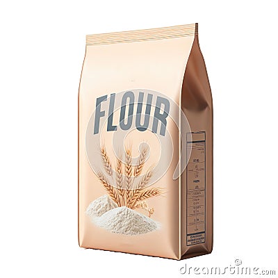 Flour Package Box Isolated On White Transparent Background Stock Image ...