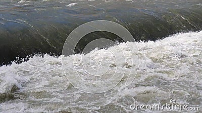 The Flow of Rapid Mountain Rivers. Chaotic Movement of Water Bubbling ...