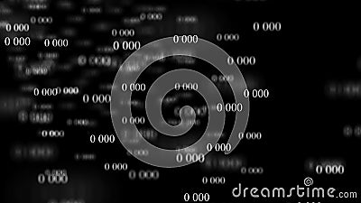 Flow Of Zeros. Digital Background Matrix. 3d Rendering. Binary Code Background. Programming. Web ...