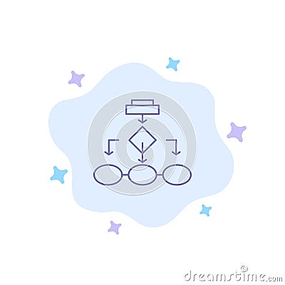Flowchart, Algorithm, Business, Data Architecture, Scheme, Structure, Workflow Blue Icon On ...
