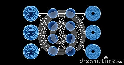 Flowchart of Computer Neural Network Data Propagation. Simple Schematic Diagram Stock Video ...