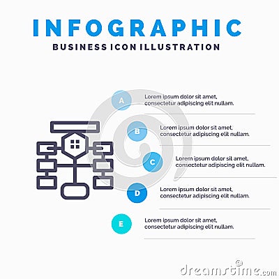 Flowchart, Flow, Chart, Data, Database Blue Infographics Template 5 ...
