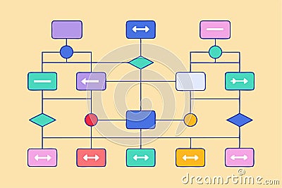 Flowcharts Use Colorful Shapes And Connections To Clarify Data ...