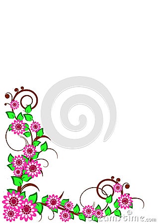 Flower Border Stock Vector - Image: 44776925