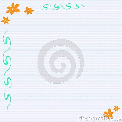 Flower Frame Note Paper Stock Photography - Image: 2069112