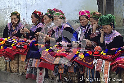 Flower Hmong Market Editorial Photography - Image: 11189722