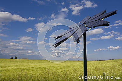Flower Shaped Solar Panel Stock Image - Image: 10592641