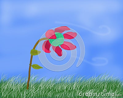 Flower In Windy Weather Royalty Free Stock Images - Image: 11092539