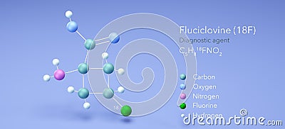 Fluciclovine 18F Molecule, Molecular Structures, Diagnostic Agent, 3d ...