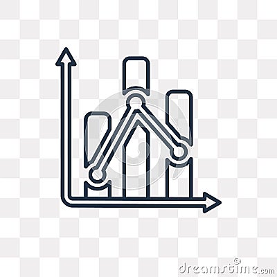 Fluctuation Vector Icon Isolated On Transparent Background, Line ...