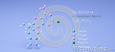 Fludarabine Molecule, Molecular Structures, Antineoplastic Agents, 3d ...