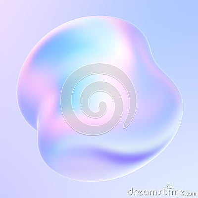 Fluid Design Element Holographic Liquid 3D Shape For Banners And ...