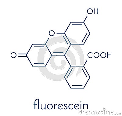 Fluorescein Fluorescent Molecule. Skeletal Formula. Vector Illustration ...