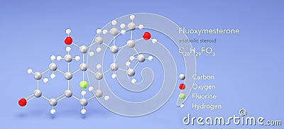 Fluoxymesterone Molecule, Molecular Structures, Anabolic Steroid, 3d ...